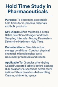 Hold Time Study in Pharmaceuticals: Ensuring Product Quality & Stability - Pharmaya
